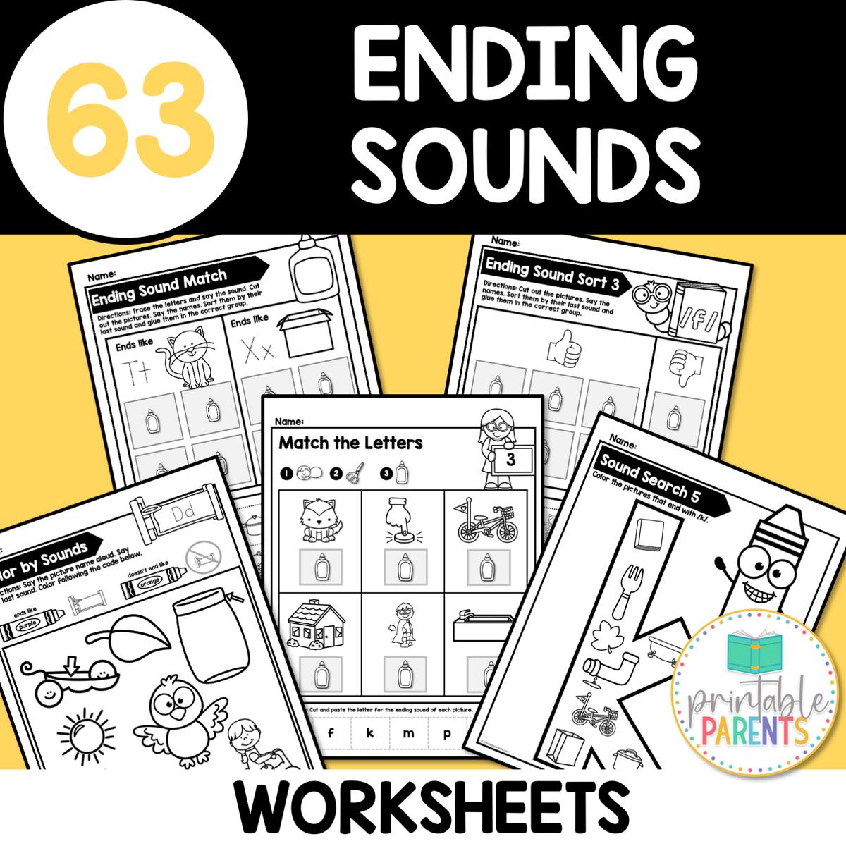 Phonemic Awareness Worksheet Bundle – Printable Parents