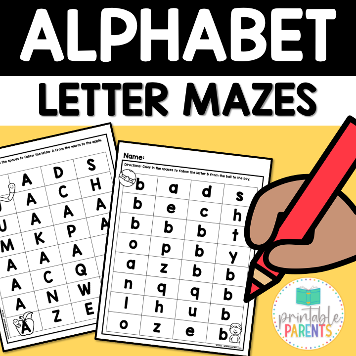 Color and Trace the Alphabet Worksheet Pack – Printable Parents