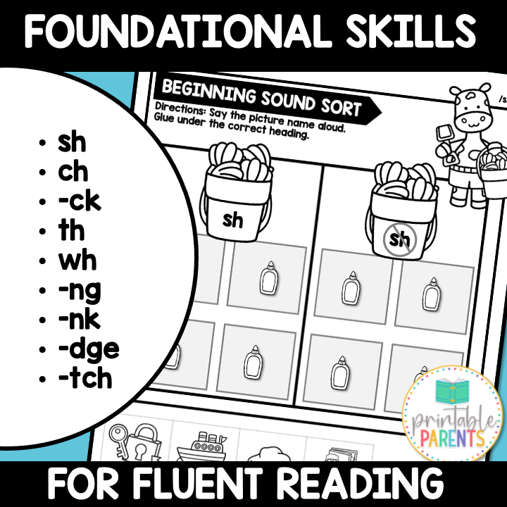 Consonant Digraphs Summer Phonics Review Worksheets – Printable Parents