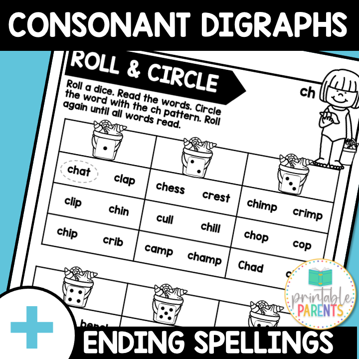 Consonant Digraphs Summer Phonics Review Worksheets – Printable Parents