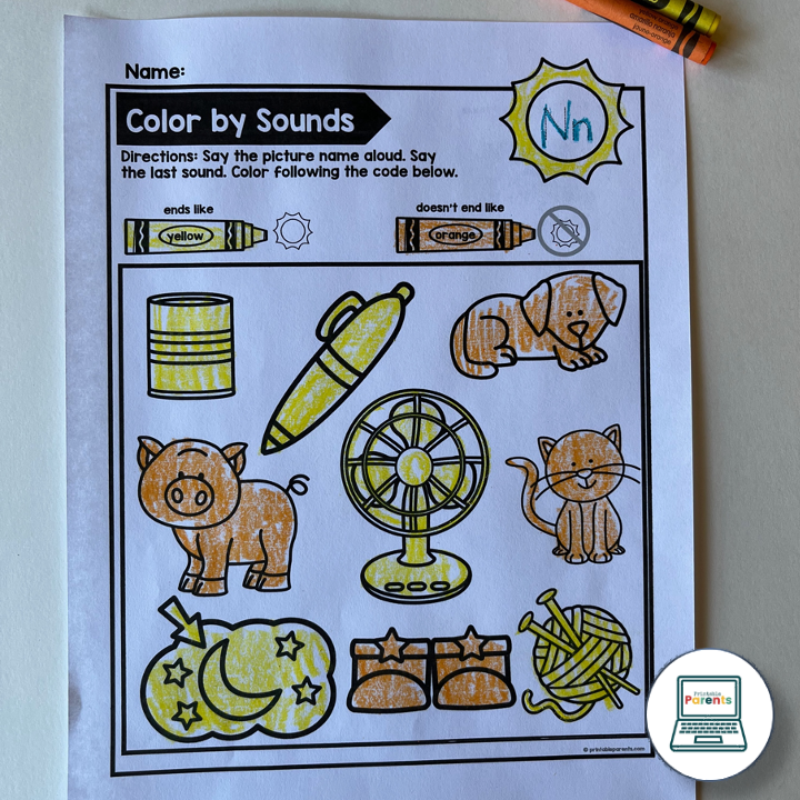 Ending Sounds Worksheets – Printable Parents