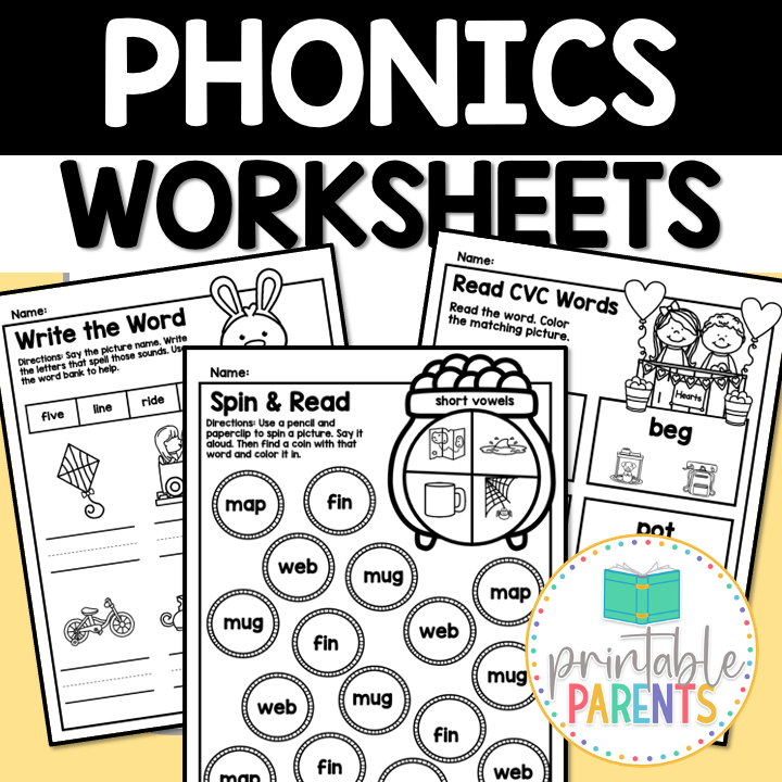 Kindergarten Worksheet Bundle – Printable Parents