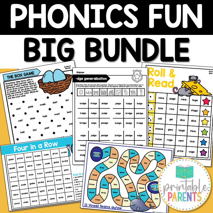 Phonics Fun BIG Bundle – Printable Parents