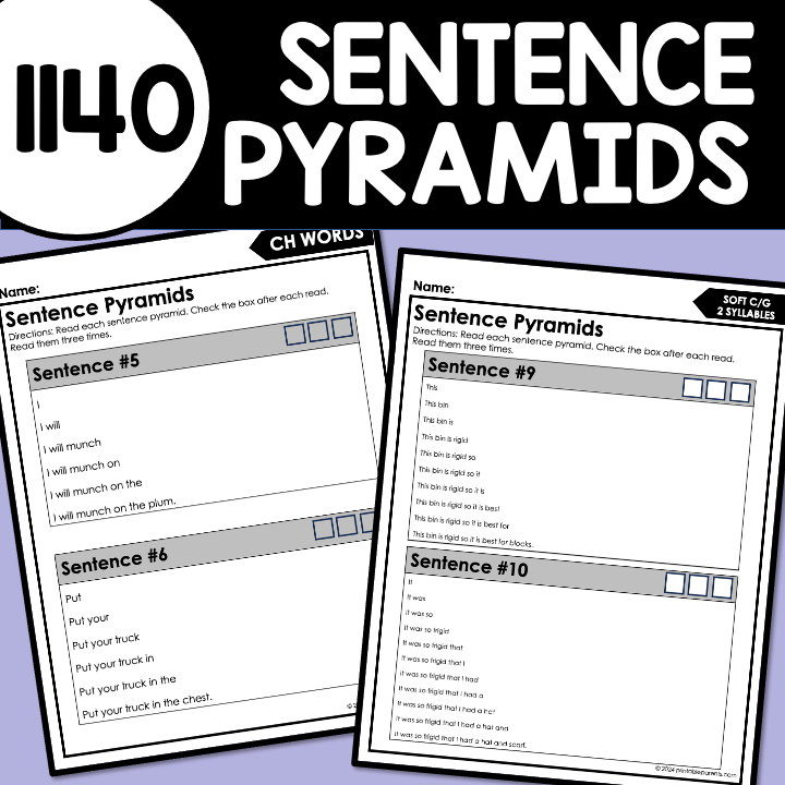 Sentence Pyramids for Reading Fluency – Printable Parents