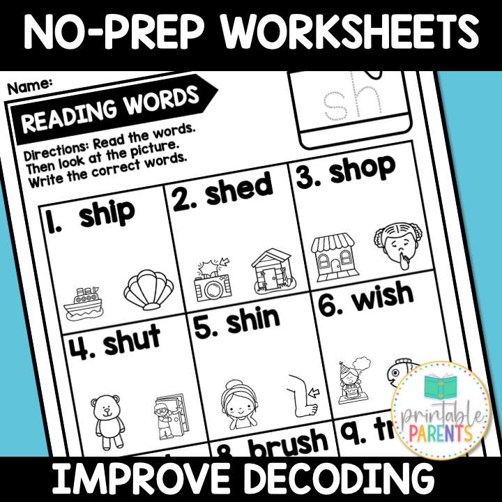 Consonant Digraphs Summer Phonics Review Worksheets – Printable Parents