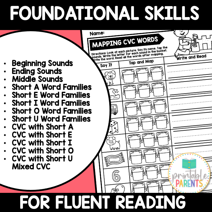 CVC Words Summer Phonics Worksheets – Printable Parents