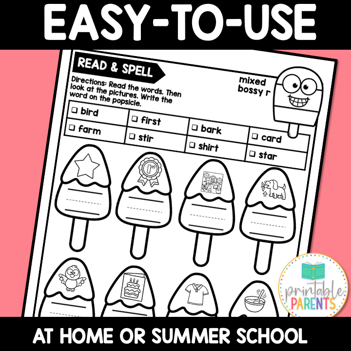 Bossy R Summer Phonics Worksheets – Printable Parents