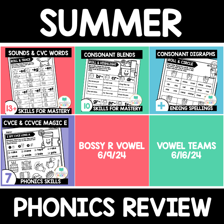 Summer Phonics Bundle – Printable Parents