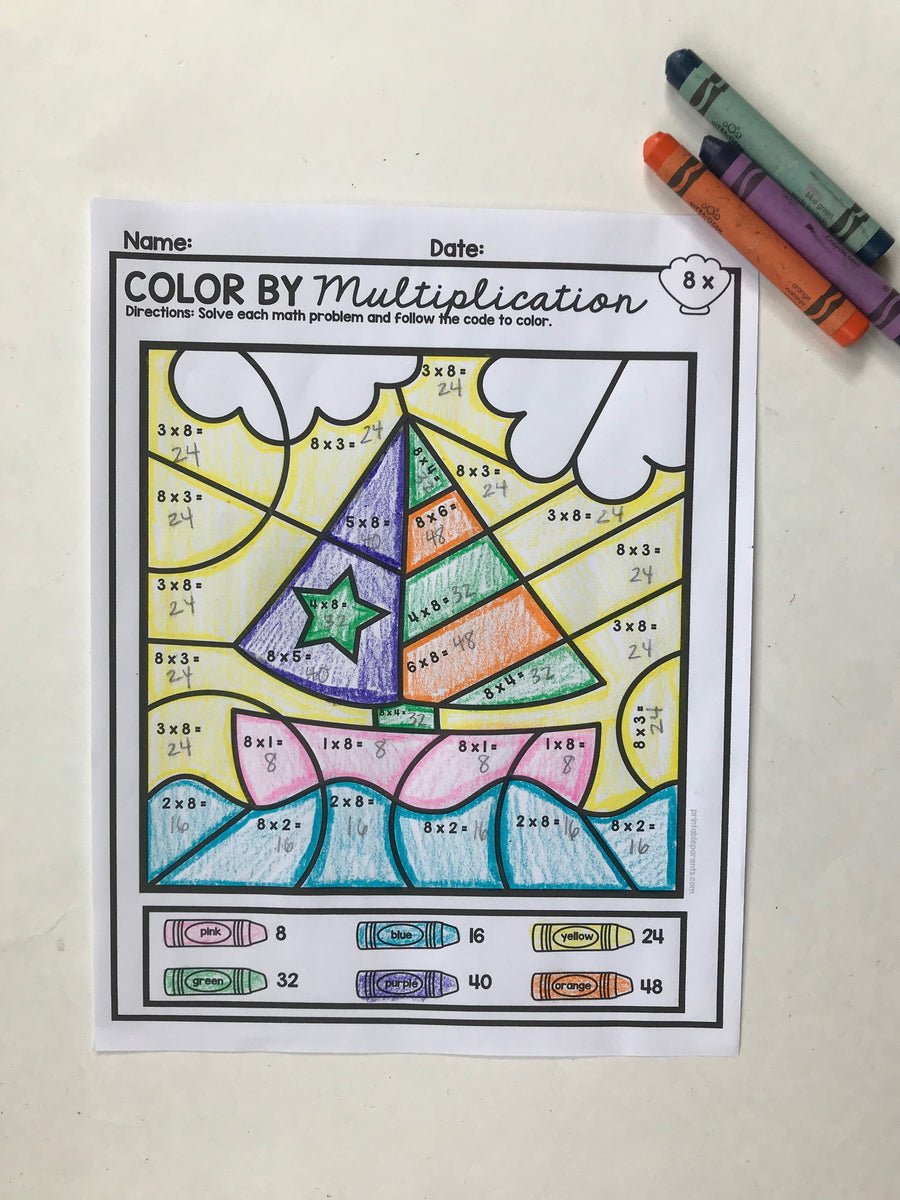 Multiplication Color By Number Bundle – Printable Parents
