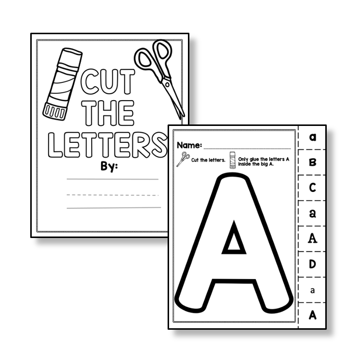 Alphabet Cut and Paste Worksheet Pack – Printable Parents