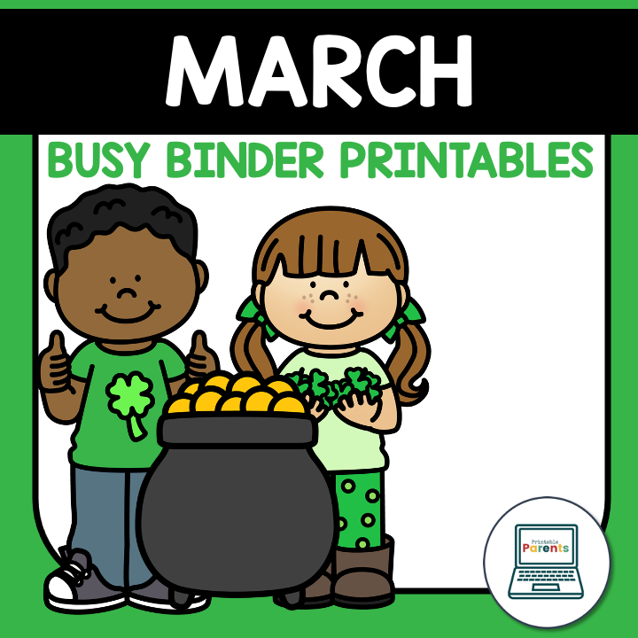March Preschool Busy Binder – Printable Parents