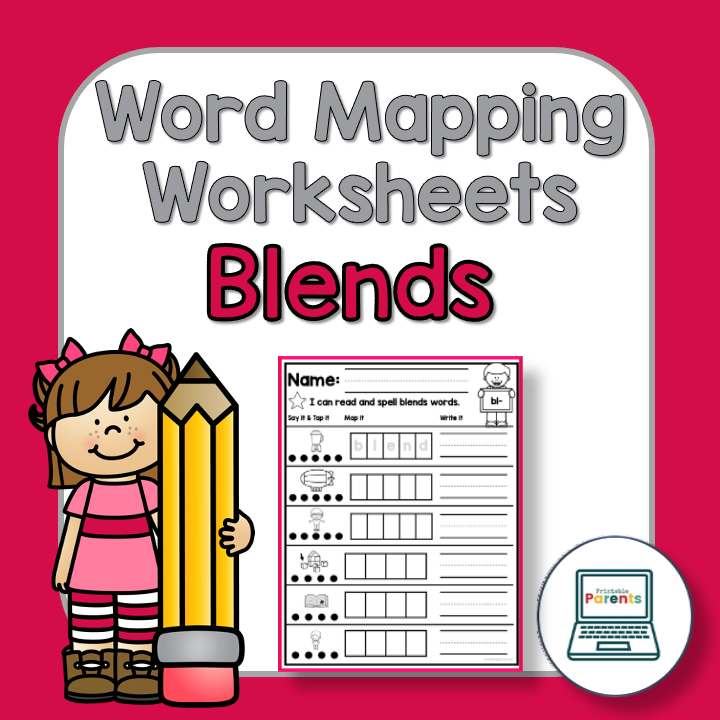 Blends Word Mapping Worksheets - Beginning Blends and Ending Blends ...