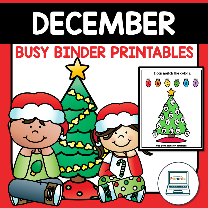 December Preschool Busy Binder – Printable Parents