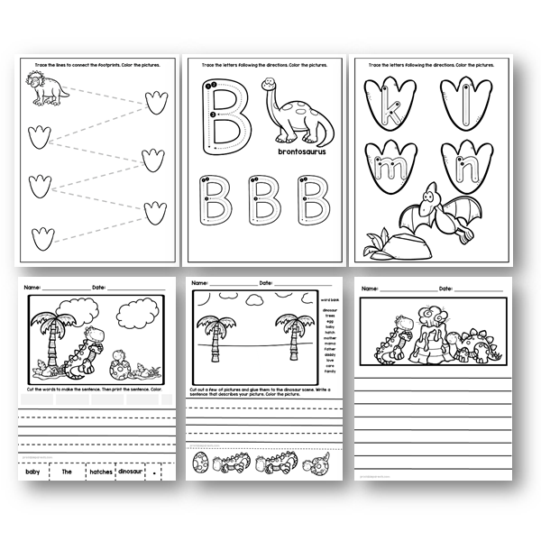 Dinosaur Writing Worksheets – Printable Parents