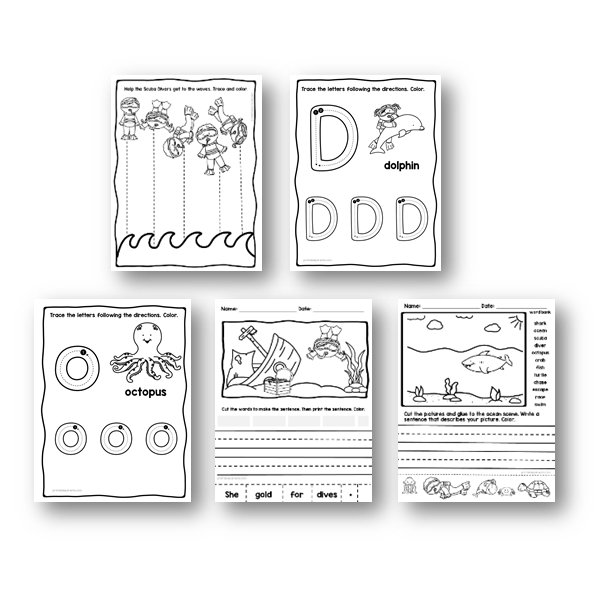 Ocean Writing Worksheets – Printable Parents