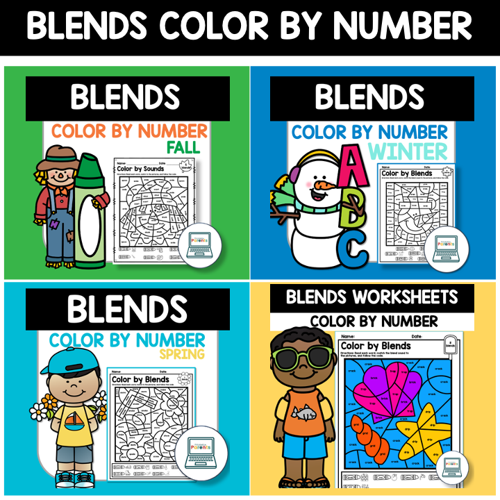 Consonant Blends Color by Number – Printable Parents