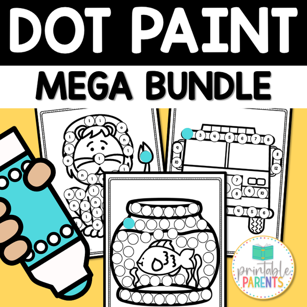 Dot Paint Worksheet Mega Bundle – Printable Parents
