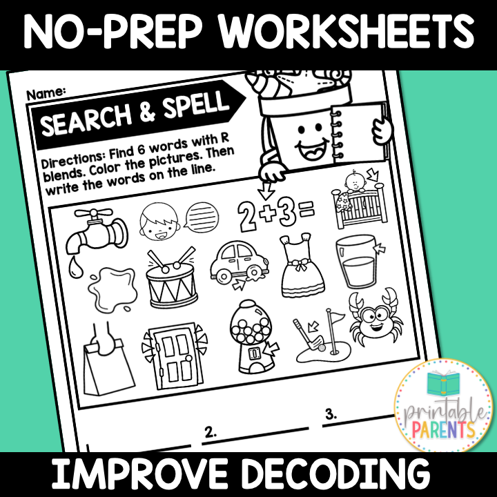 Consonant Blends Summer Review Worksheets – Printable Parents