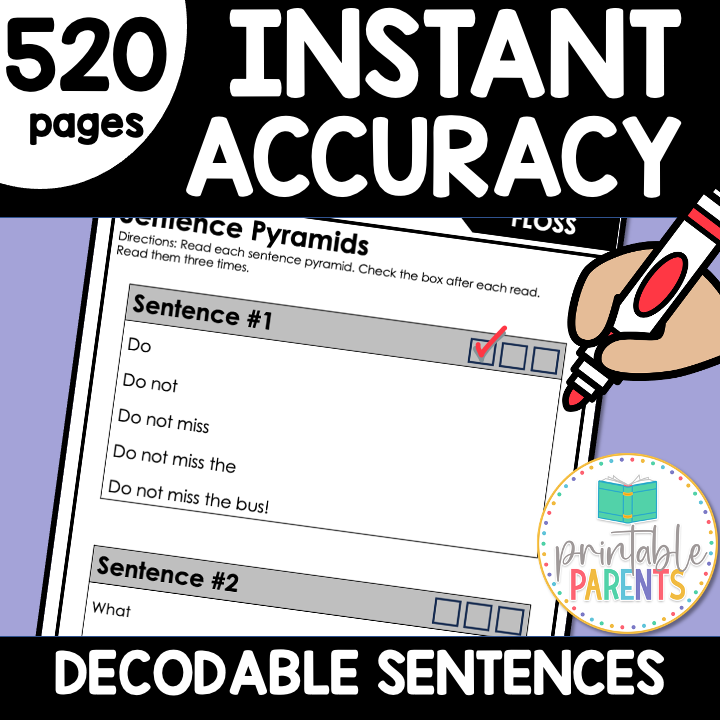 Sentence Pyramids for Reading Fluency – Printable Parents