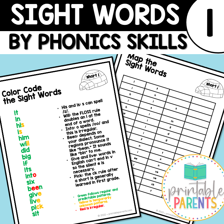 Word Mapping Sight Words Bundle 1 (Sorted by Phonics Sounds ...