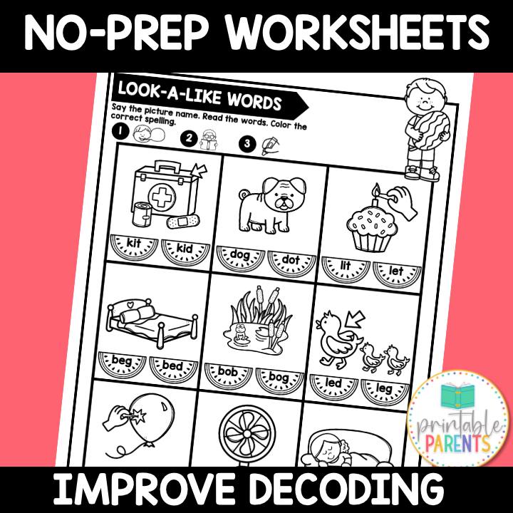 CVC Words Summer Phonics Worksheets – Printable Parents