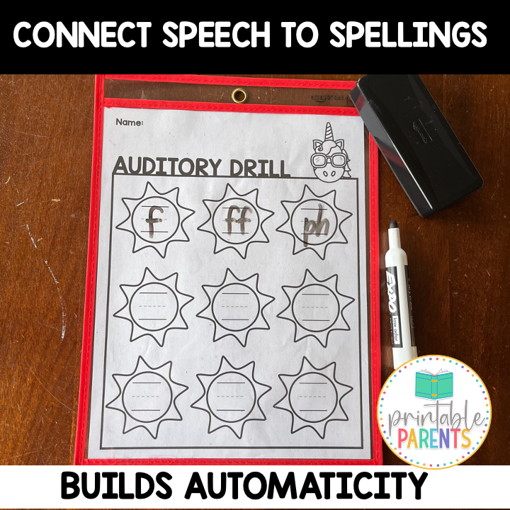Auditory Drill Template – Printable Parents