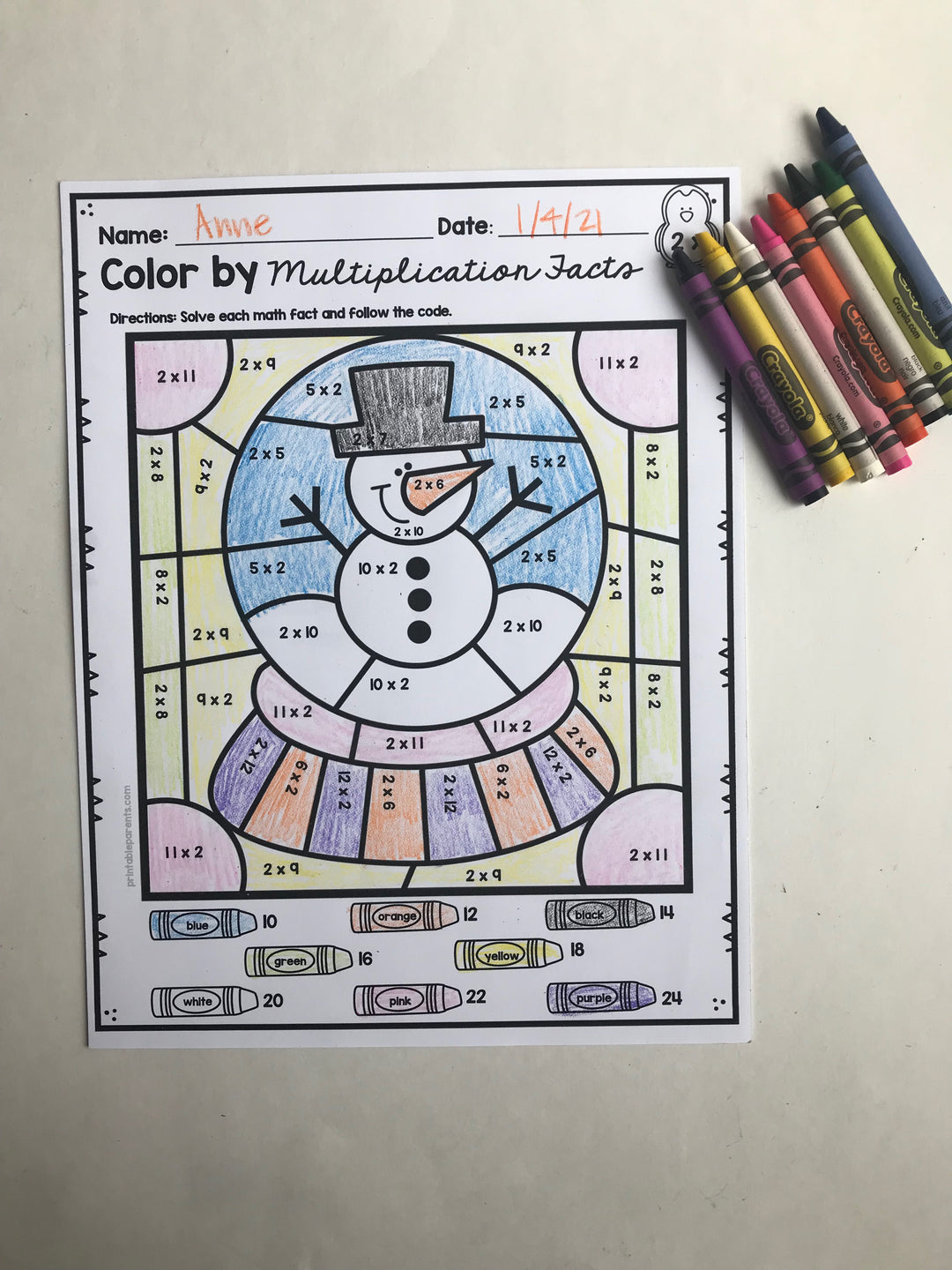 Multiplication Color By Number Bundle – Printable Parents