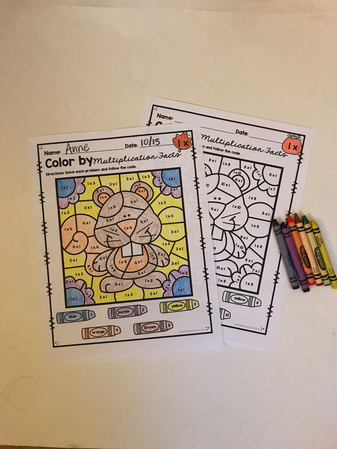 Multiplication Color By Number Bundle – Printable Parents