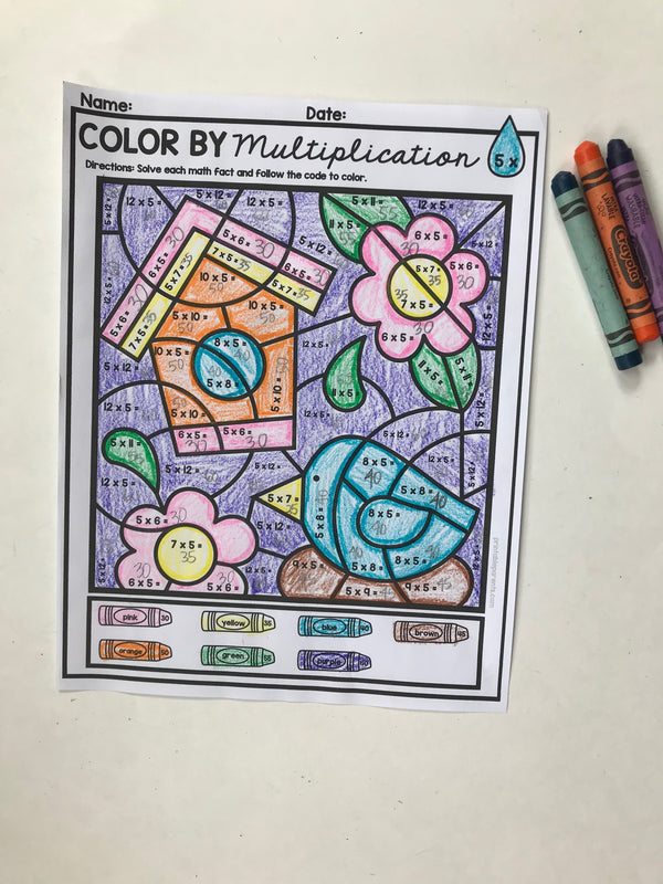 Multiplication Color By Number Bundle – Printable Parents