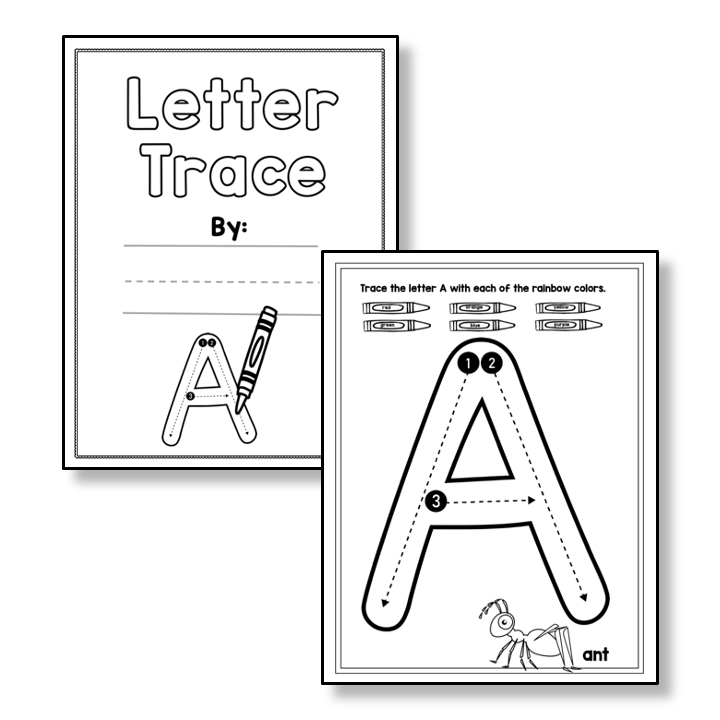 Color and Trace the Alphabet Worksheet Pack – Printable Parents