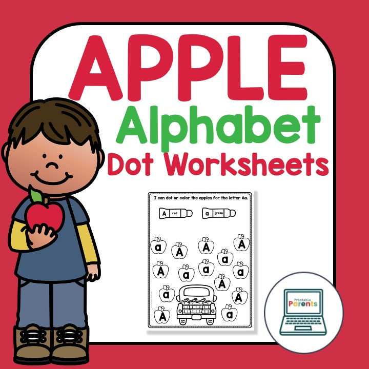 Apple Dot the Alphabet Worksheets - Do a Dot Marker Printables ...