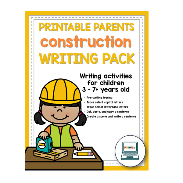Construction Writing Pack – Printable Parents