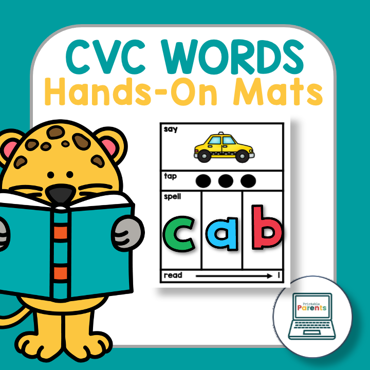 CVC Words Hands-On Mats – Printable Parents