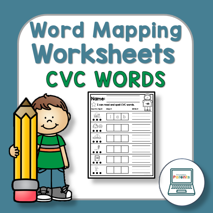 CVC Word Mapping Worksheets – Printable Parents