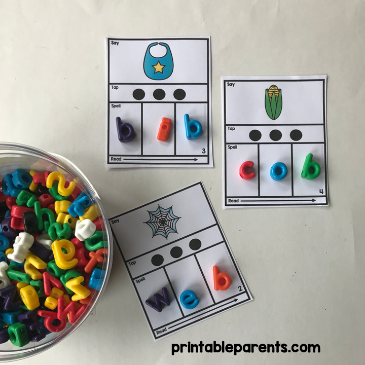 CVC Words Hands-On Mats – Printable Parents