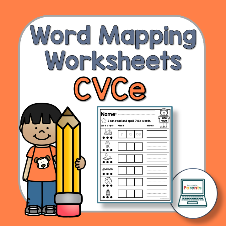 CVCe Word Mapping Worksheets – Printable Parents