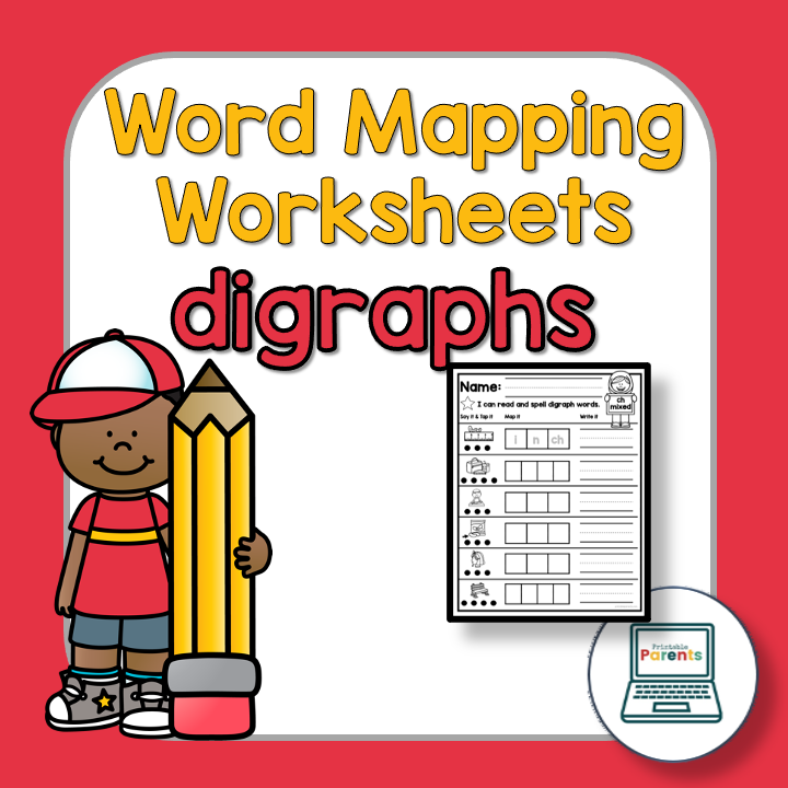 Digraph Word Mapping Worksheets – Printable Parents