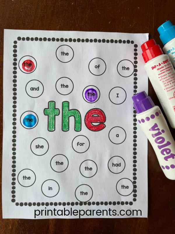 Sight Word Success – Printable Parents