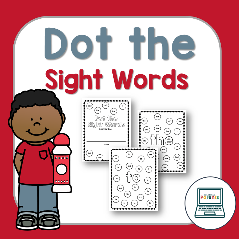 Dot the Sight Words Worksheets – Printable Parents
