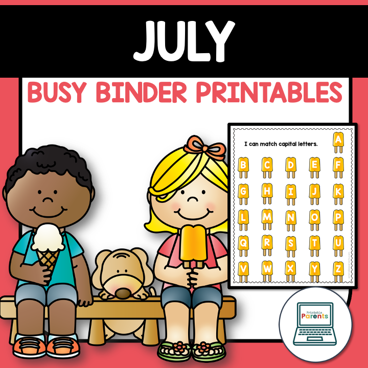 July Preschool Busy Binder – Printable Parents