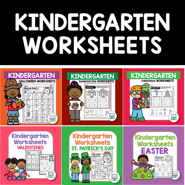 Kindergarten Worksheet Bundle – Printable Parents