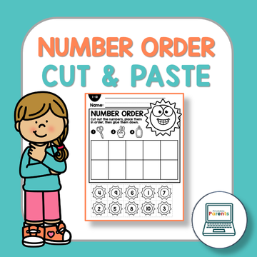 Number Order Cut and Paste Worksheets – Printable Parents