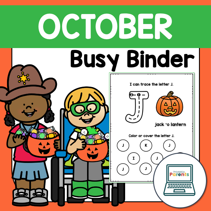 October Busy Binder for Preschoolers – Printable Parents