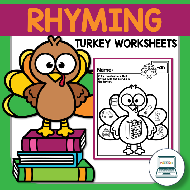 Rhyming Worksheets for Thanksgiving – Printable Parents