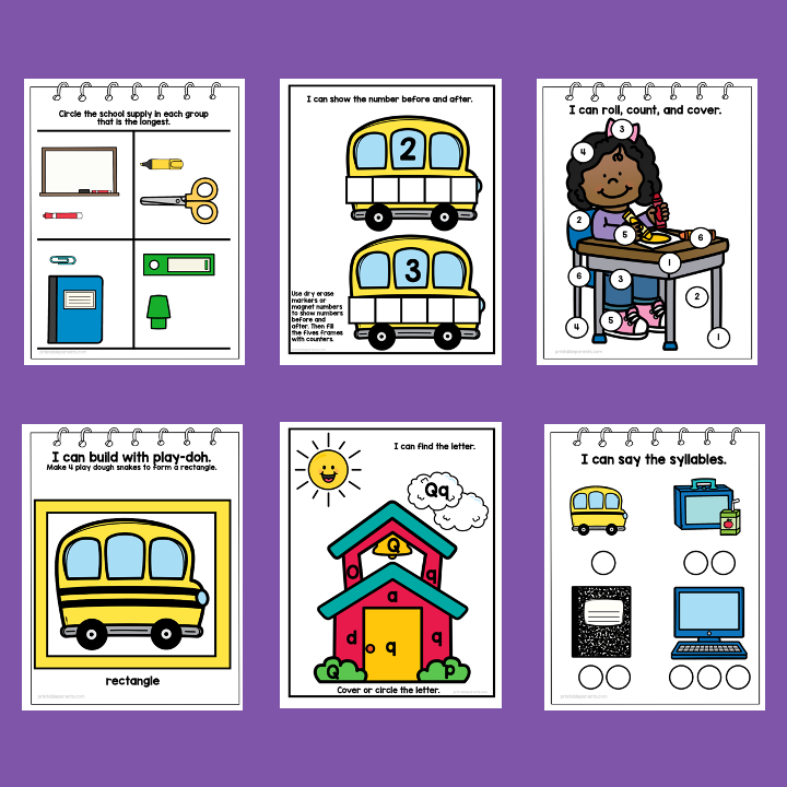 August Preschool Busy Binder – Printable Parents