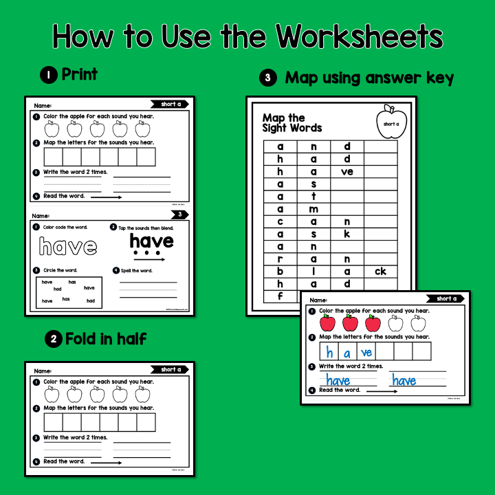 Word Mapping Sight Words Bundle 1 (Sorted by Phonics Sounds ...