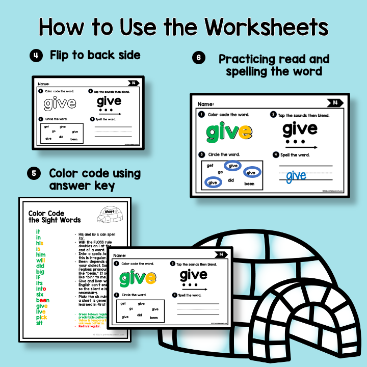 Short I Sight Words – Printable Parents