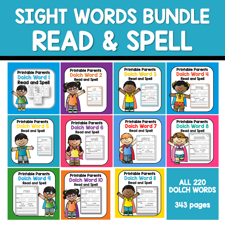 Sight Word Read and Spell Bundle – Printable Parents