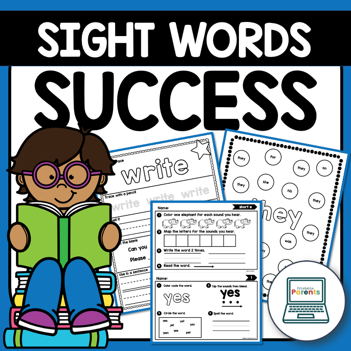 Sight Words Worksheets – Printable Parents