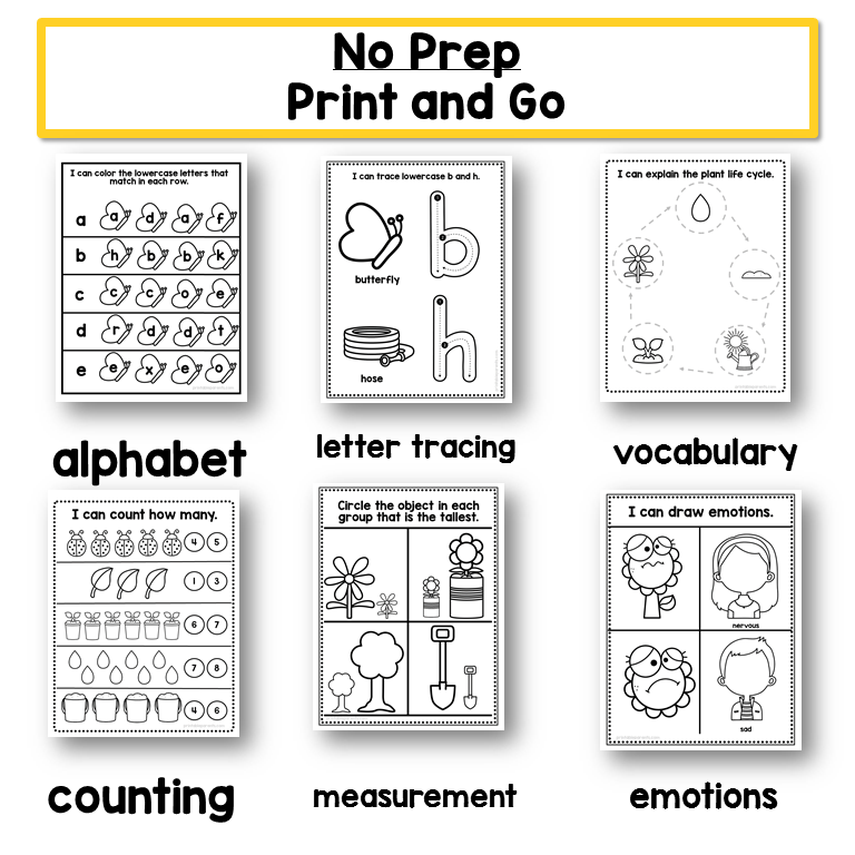 Preschool Worksheet Bundle – Printable Parents